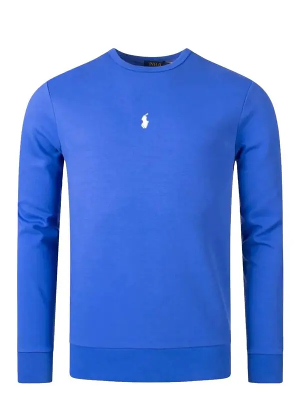 Polo Ralph Lauren Crew Neck Sweater With Embroidered Pony Logo - Blue
