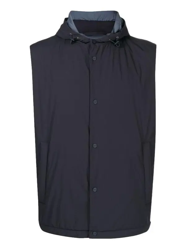 Herno Hooded Vest - Black