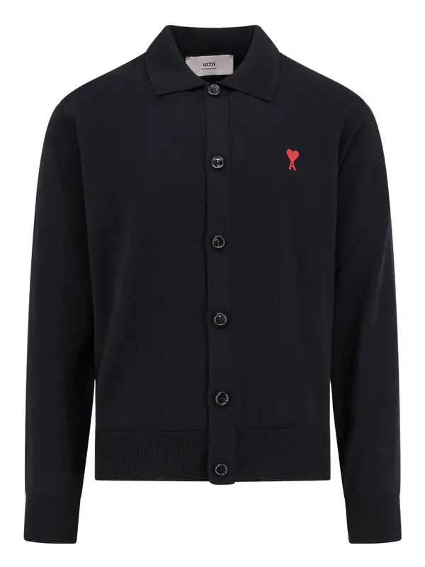 Ami De Coeur Knitted Cardigan - Black