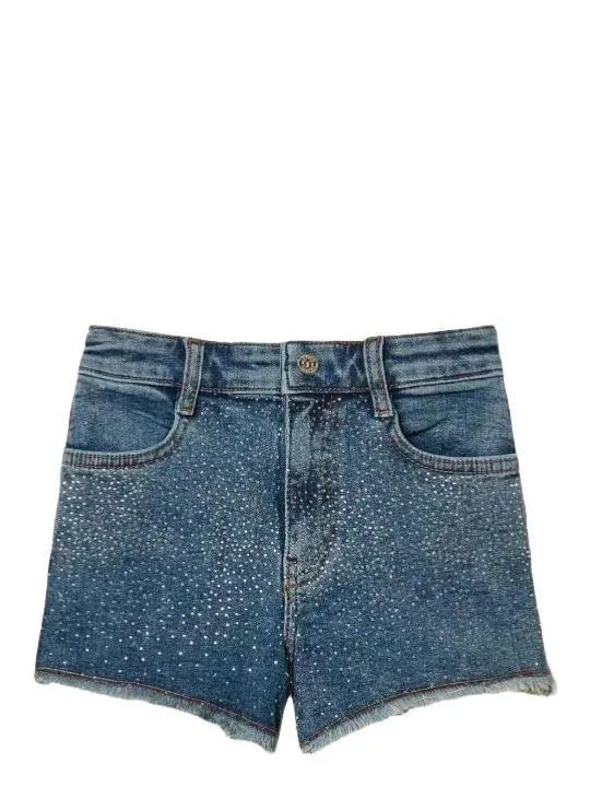 TWINSET Embellished Denim Shorts - Blue