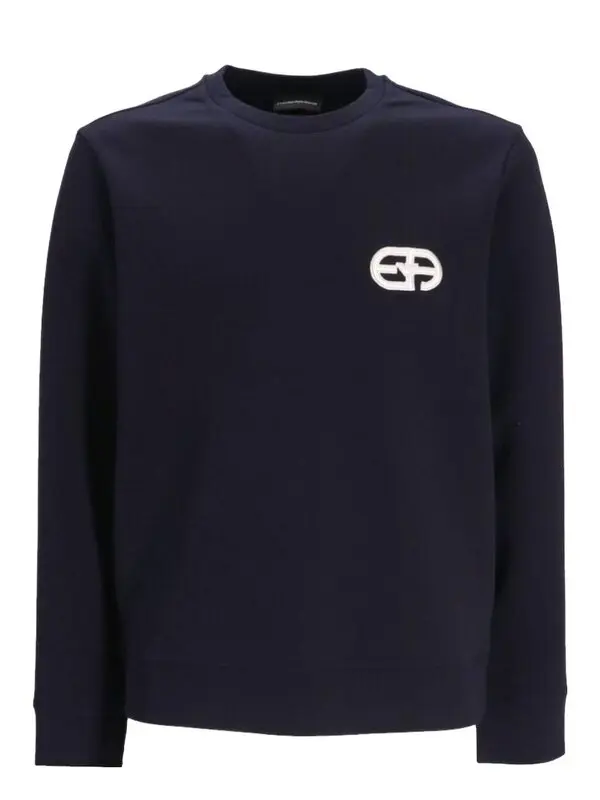 Emporio Armani Long-sleeved Crew Neck Sweater - Black