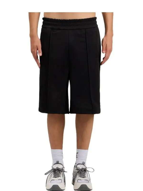 Palm Angels Curved Logo Track Shorts - Black Off-white