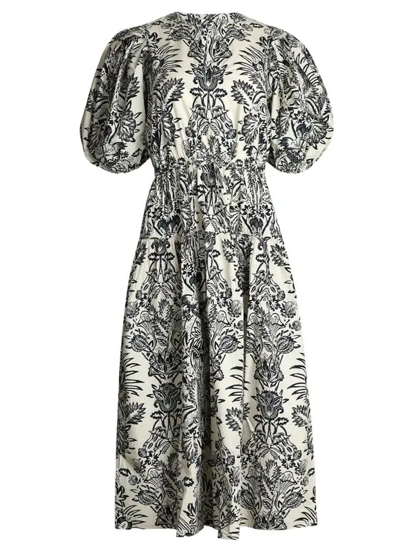 Ulla Johnson Harriet Puff Sleeve Midi Dress - Gray