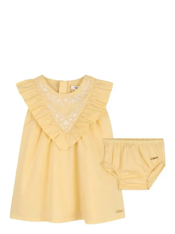 Chloé Sleeveless Embroidered Bloomer Set - Nude