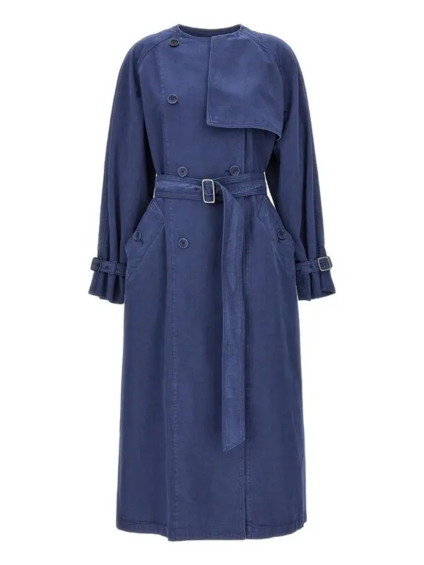 Max Mara Double-breasted Trench Coat - Blue