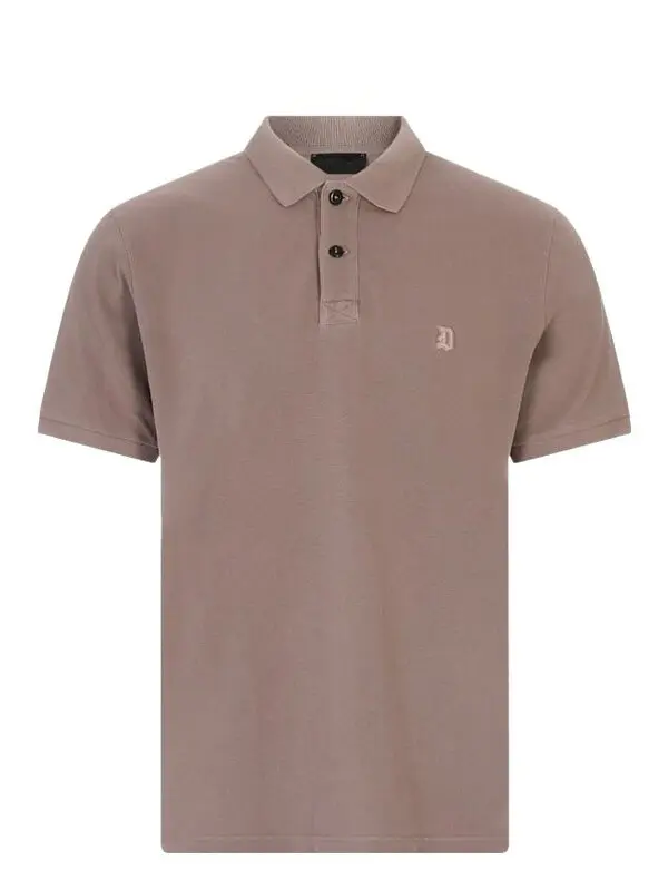 DONDUP Logo-embroidered Piqué Polo Shirt - Gray