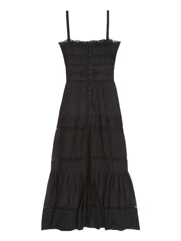 Isabel Marant Étoile Divine" Button-up Tiered Maxi Dress - Black