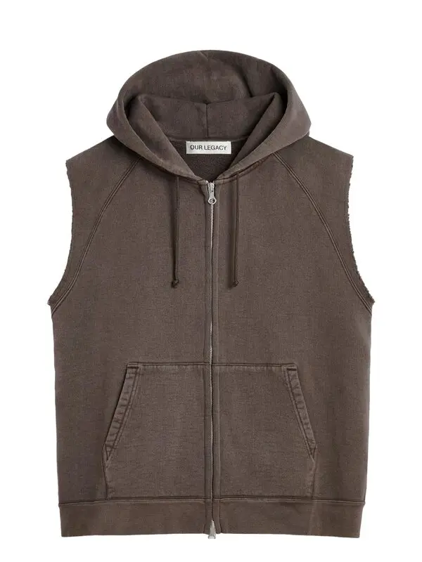 Our Legacy Motor Hooded Vest - Brown
