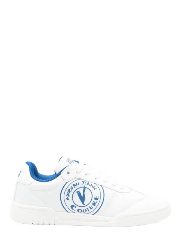 Versace V-emblem Court 88 Sneakers - White Blue