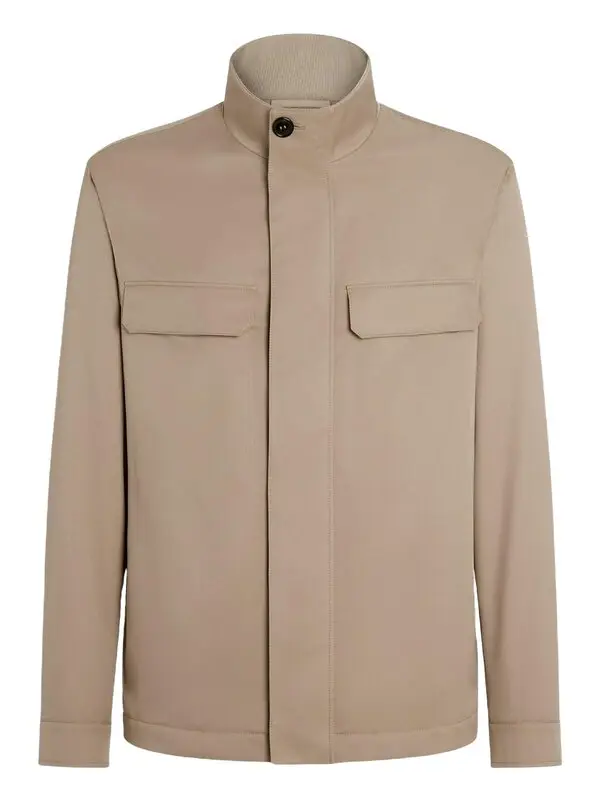 Zegna Long-sleeved Field Jacket - Light Taupe