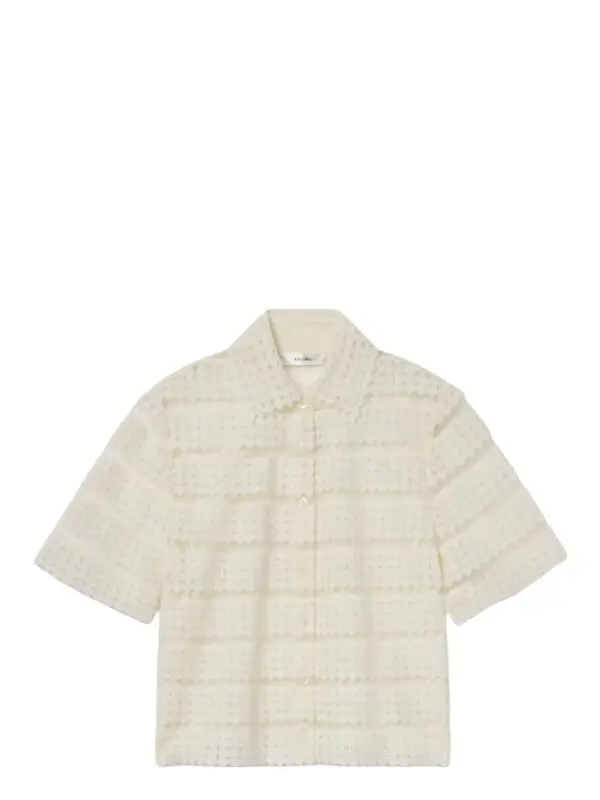 FRAME Short Sleeve Button Up Shirt - White