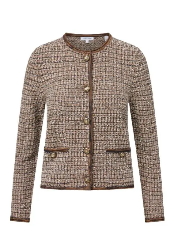 Veronica Beard Knitted Jacket - Nude