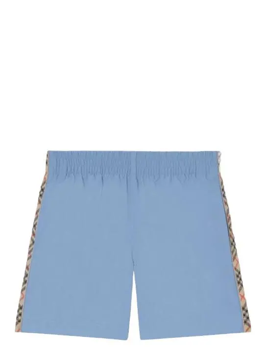 Burberry Check Trim Swim Shorts - Cornflower Blue