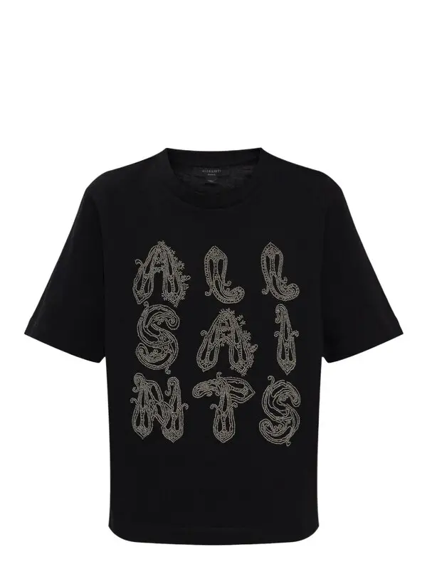 ALLSAINTS Ella Embellished T-shirt - Black