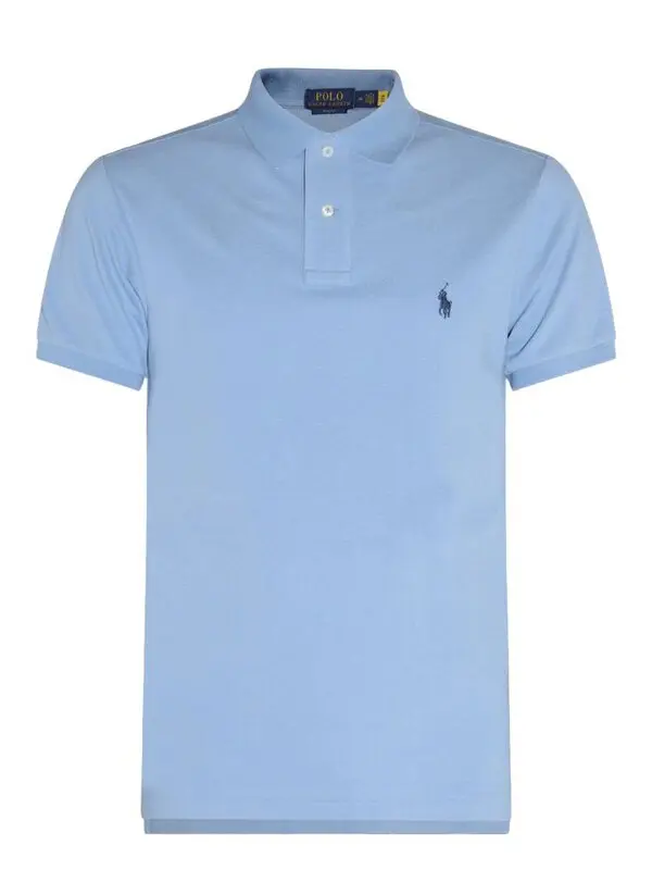 Polo Ralph Lauren Logo-embroidered Cotton Polo Shirt - Blue