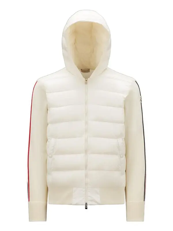 Moncler Logo Patch Panelled Jacket - White
