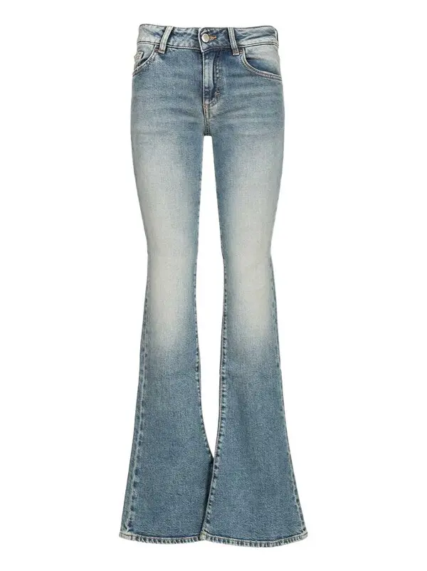 ICON DENIM LOS ANGELES Kendy Wide-leg Low-rise Jeans - Light Blue