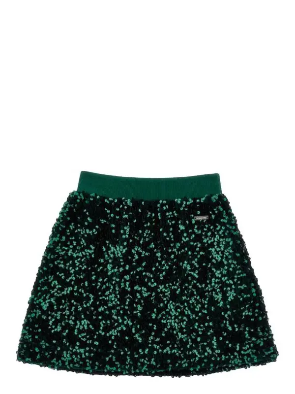 Monnalisa Sequined Mini Skirt - Black