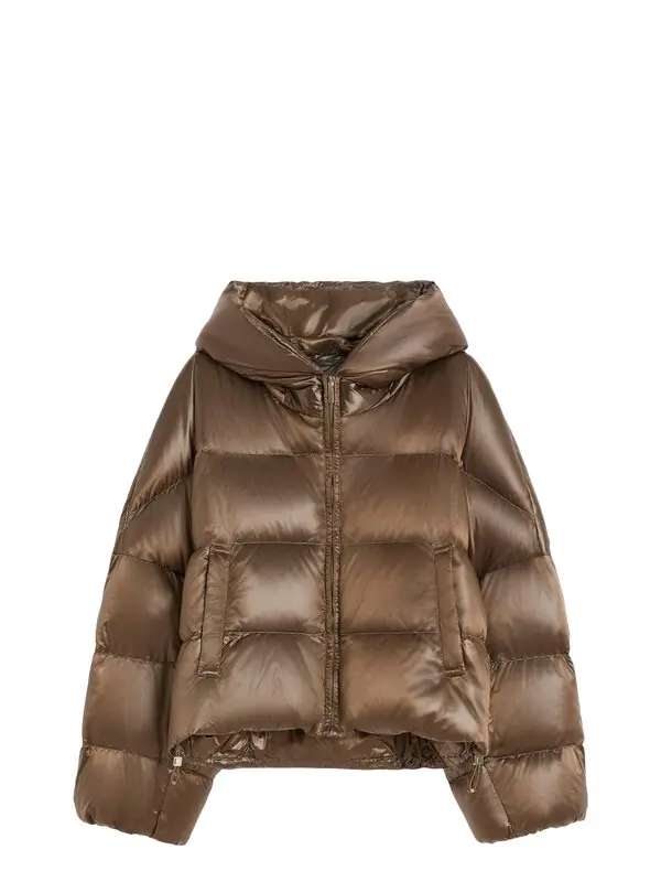 Max Mara Quilted Hooded Jacket - Brown