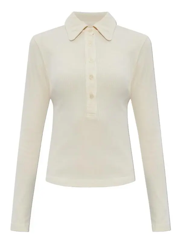 Citizens Of Humanity Brea 60 Ribbed Polo T-shirt - Nude