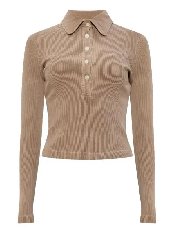 Citizens Of Humanity Brea Ribbed Polo Top - Satla