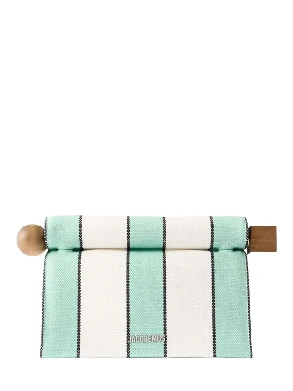 Jacquemus La Pochette Rond Carre Clutch - Green