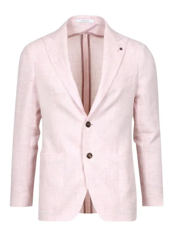 Tagliatore Tailored Blazer With Notch Lapel And Long Sleeves - Pink