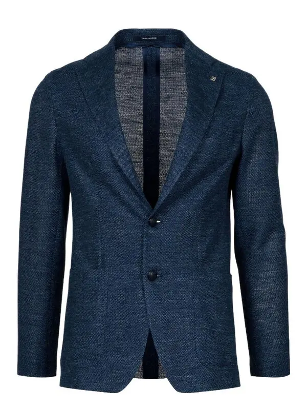 Tagliatore Long Sleeved Textured Blazer - Black