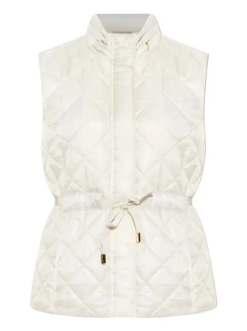 Michael Kors Quilted Tie-waist Gilet - Cream
