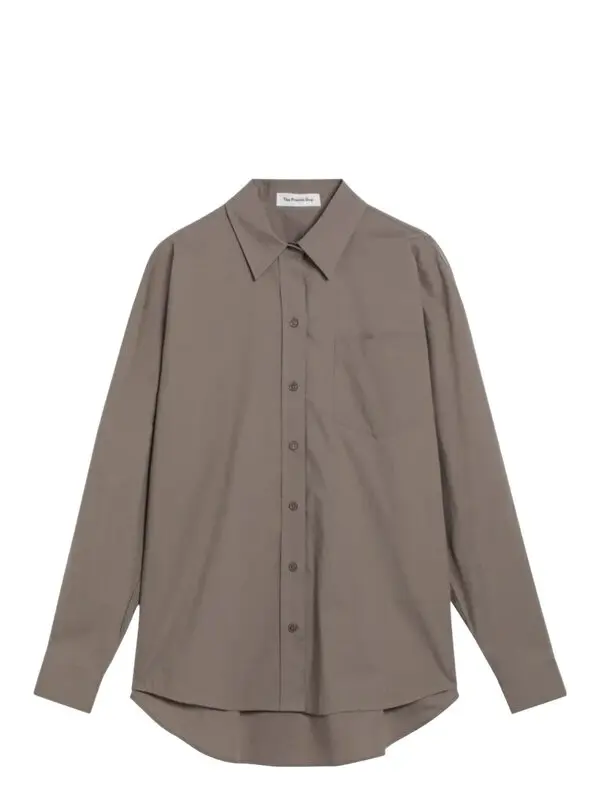 THE FRANKIE SHOP Asymmetric Button Shirt - Gray