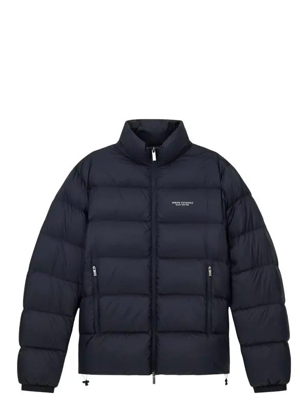 Armani Exchange Zip-up Puffer Jacket - Black