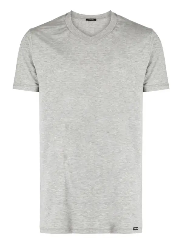 TOM FORD V-neck Short-sleeved T-shirt - No