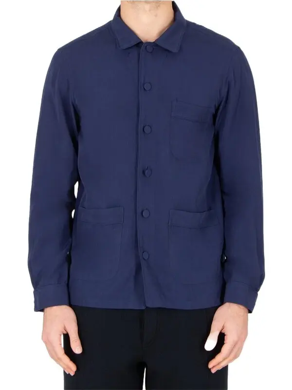 TOM FORD Long Sleeve Shirt - Navy Blue