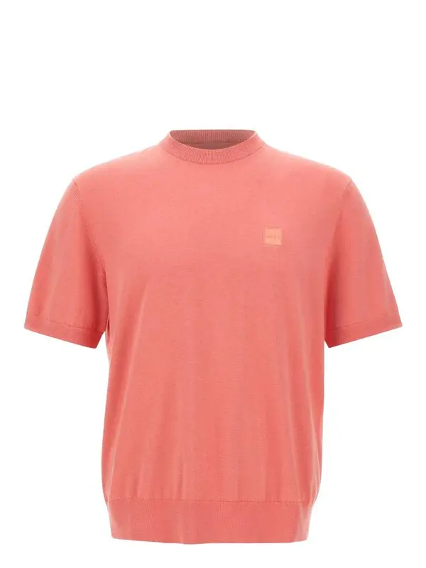 Hugo Boss Kanacho Short-sleeve Knitted Sweater - Pink
