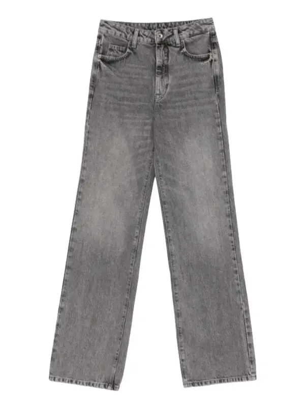 Patrizia Pepe High-waisted Regular Fit Jeans - Medium Grey