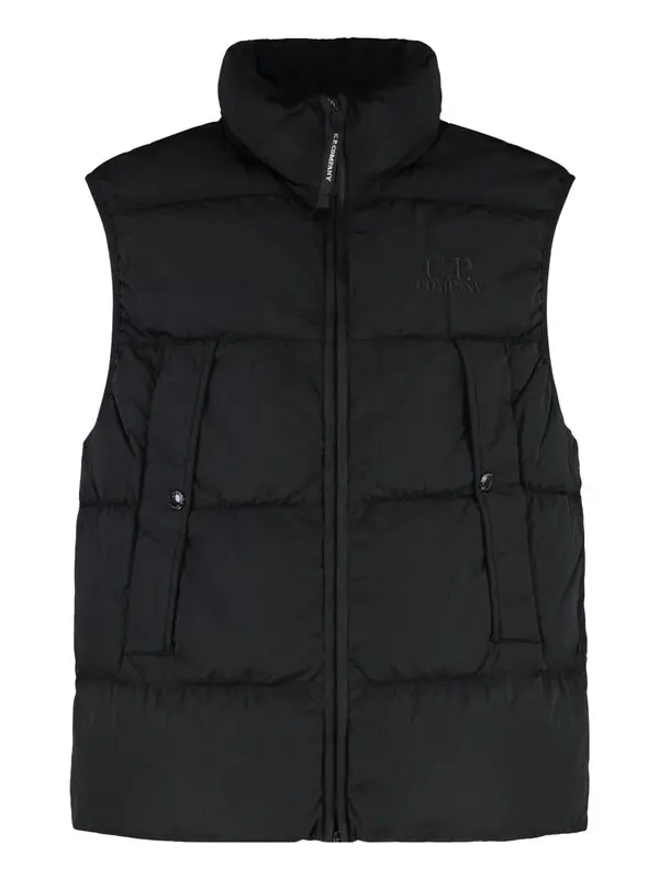 C.P. COMPANY Full Zip Down Vest - Black