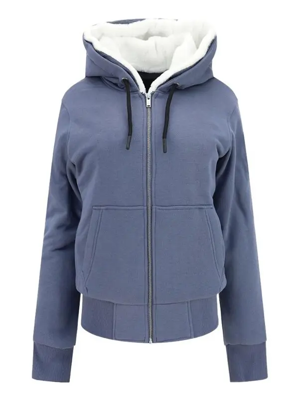 Moose Knuckles Plaque-detail Zip-fastening Hooded Jacket - Blue