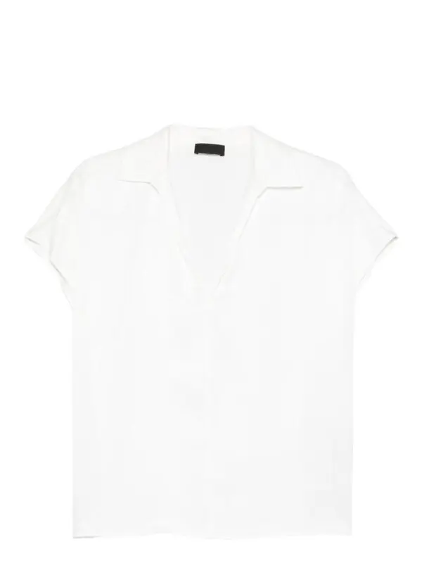 Liu Jo Satin V-neck Blouse - White