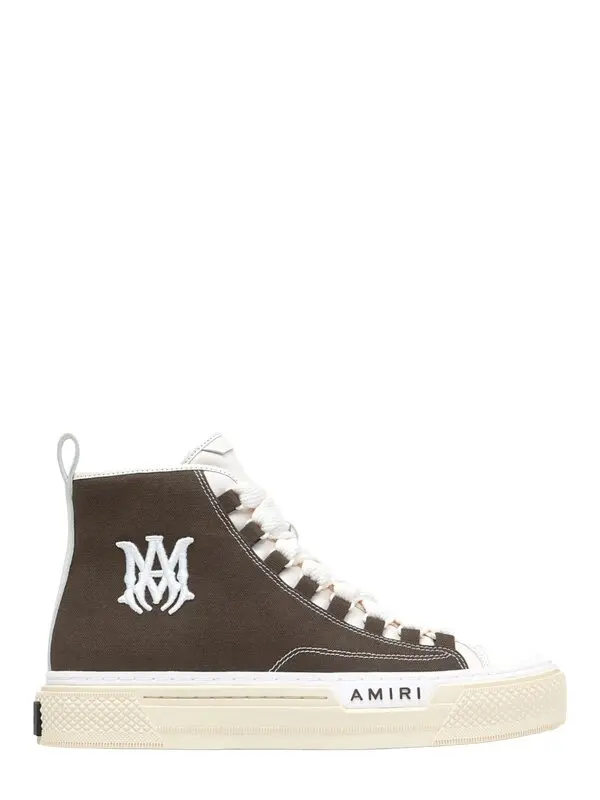 Amiri High Top Lace-up Sneakers With Logo Details And Thick Sole - Dark Brown