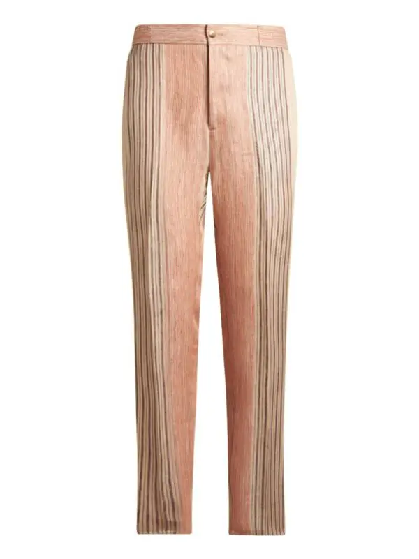 Etro Striped Cotton Jogging Trousers - Nude