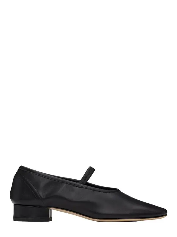 AeydĒ Pippa Square Toe Ballet Flats - Black