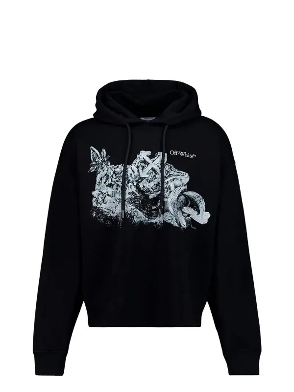 Off-White Graphic Print Hoodie - Black