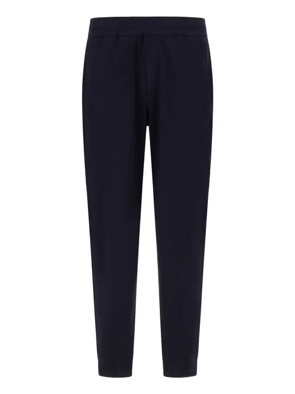 Herno Trousers In Jersey Knit Effect - Blue