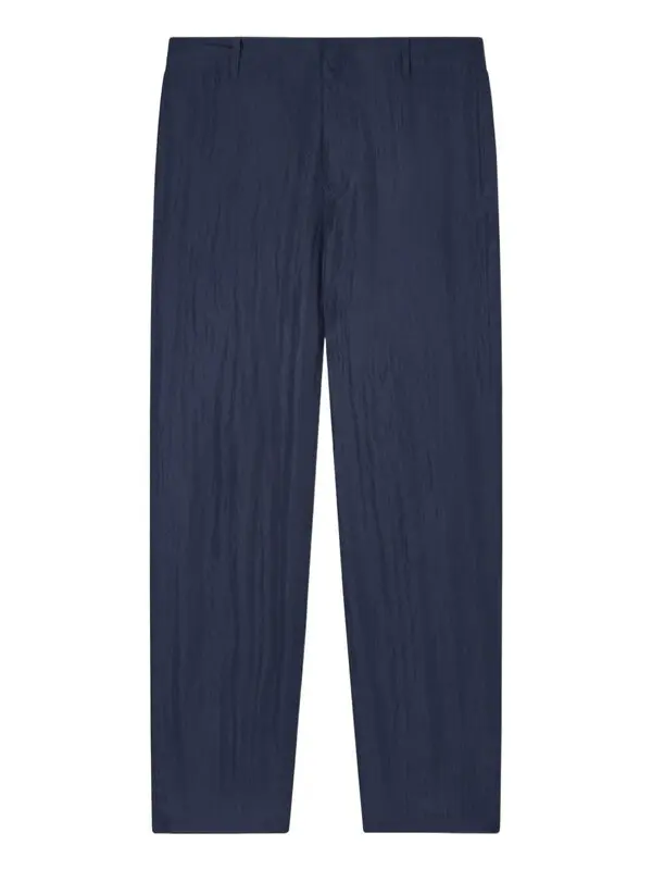 Giorgio Armani Crinkle Effect Trousers - Blue