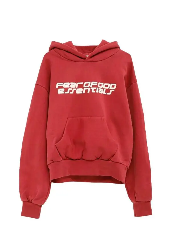 Fear Of God Printed Hoodie - Red