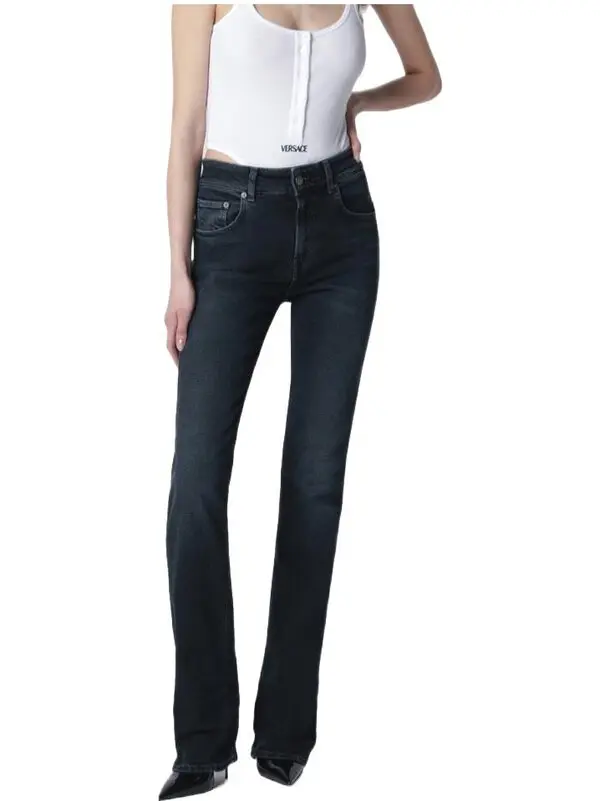 HAIKURE Belt Loop Jeans - Black