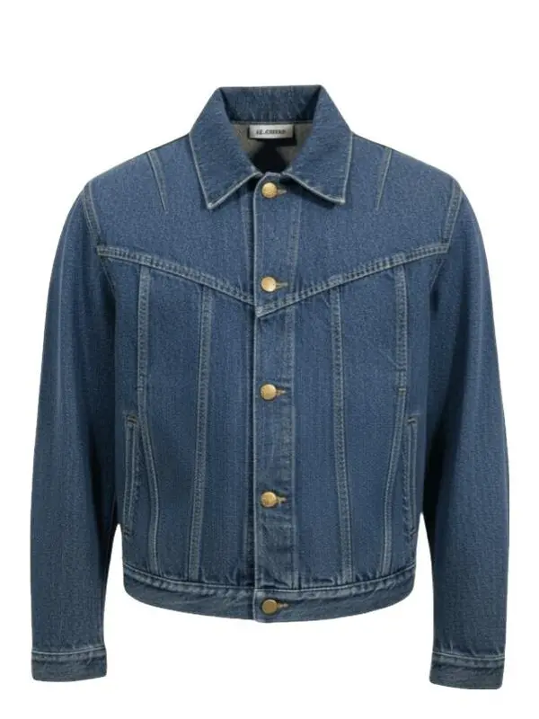 JIL SANDER Long-sleeved Denim Trucker Jacket - Blue