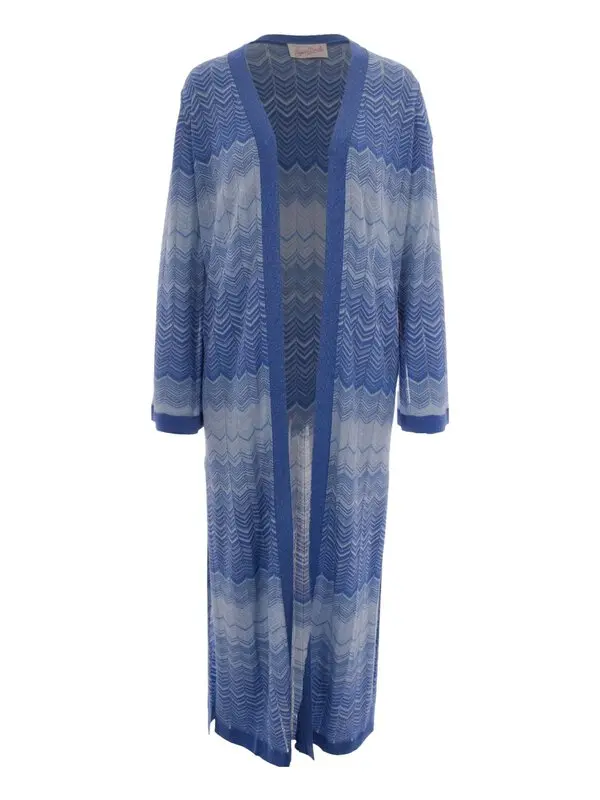 MC2 SAINT BARTH Long Cardigan - Blue