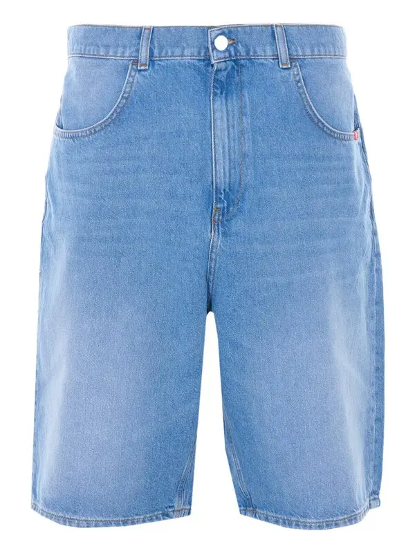 AMISH SUPPLIES Wide-leg Denim Shorts - Blue