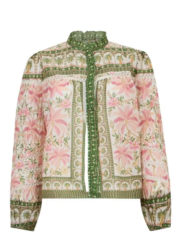Farm Rio Palm Dream Blouse - Nude